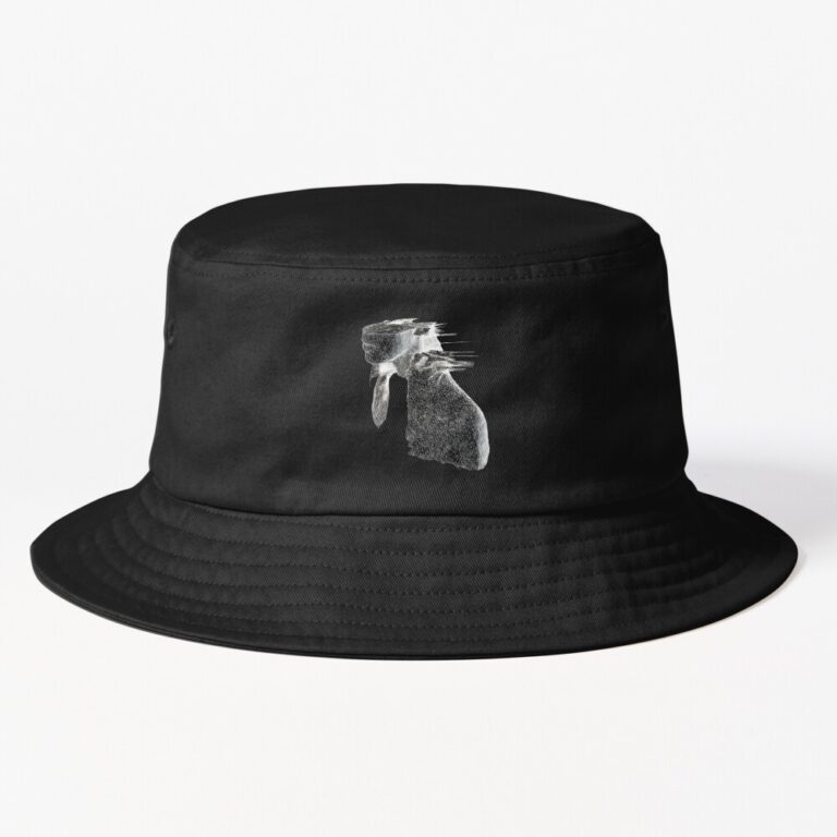 Rush Of Blood Inverted White On Black Coldplay Bucket Hat | Coldplay Merch