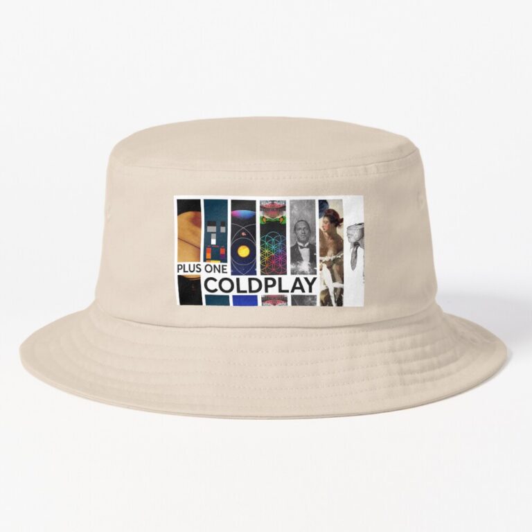 Aesthetic Band Musical Rainbow Poster Bucket Hat | Coldplay Merch