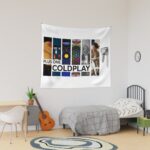 Aesthetic Band Musical Rainbow Tapestry | Coldplay Merch